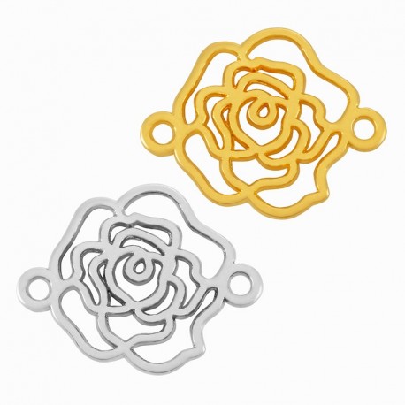 Zamak Connector Rose Flower 13mm - Nikolis Group