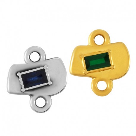 Zamak Connector Irregular w/ Enamel 10x6mm - Nikolis Group