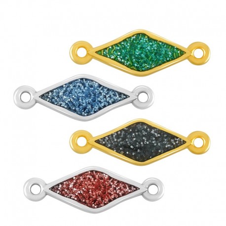 Zamak Connector Rhombus w/ Enamel 8x18mm - Nikolis Group