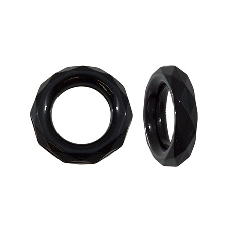 Acrylic Charm Round Hollow Faceted 19mm Ø11mm - Nikolis Group