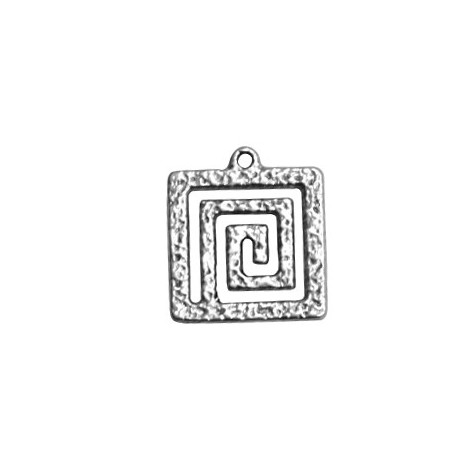 Zamak Pendant Meander Square 25mm - Nikolis Group