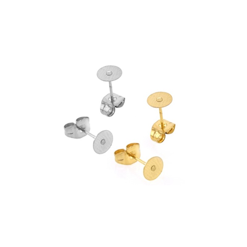 Stainless Steel 304 Earring Base 8mm - Nikolis Group